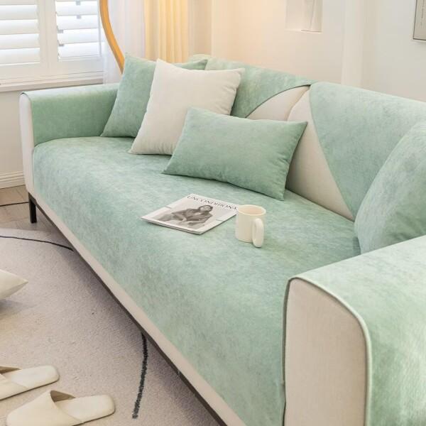 OSONA ソファカバー 防水 滑り止め シェニール ソファーパッド 肘付き 肘なし 防水加工 座面カバー 抗菌防臭 北欧風 おしゃれ 掛けるだけ 犬猫対策 3人4人5人掛け ソファーマット 爪とぎ防止 傷防止 防塵 汚れ防止 保護カバー ...