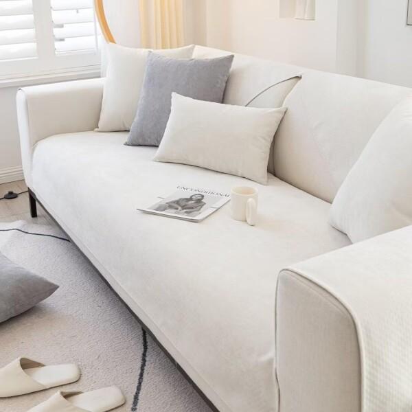 OSONA ソファカバー 防水 滑り止め シェニール ソファーパッド 肘付き 肘なし 防水加工 座面カバー 抗菌防臭 北欧風 おしゃれ 掛けるだけ 犬猫対策 3人4人5人掛け ソファーマット 爪とぎ防止 傷防止 防塵 汚れ防止 保護カバー ...