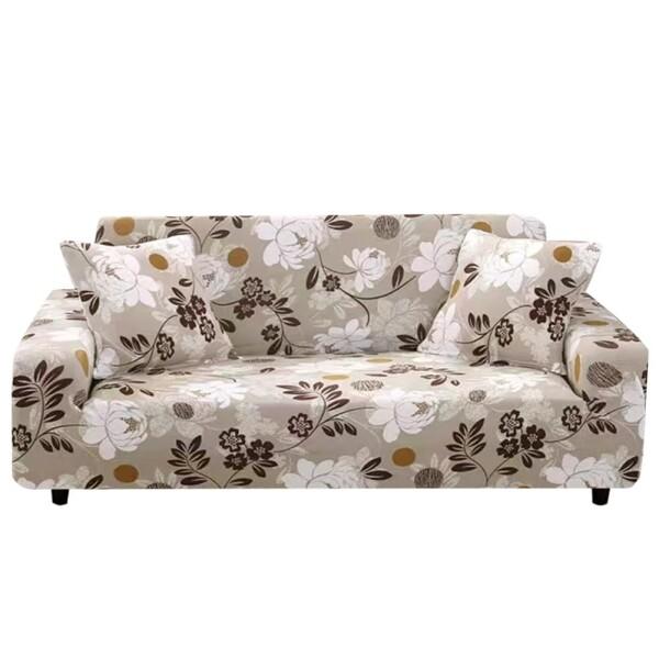 Syarerla 田園風 ソファカバー 1人掛け 肘付き 肘あり クッションカバー2枚 一体型 そふぁーかばー 柔らかい 犬 猫 キズ防止 ソファー保護カバー カントリースタイル 伸縮素材 花柄(カラー#22)商品コード：550809391...