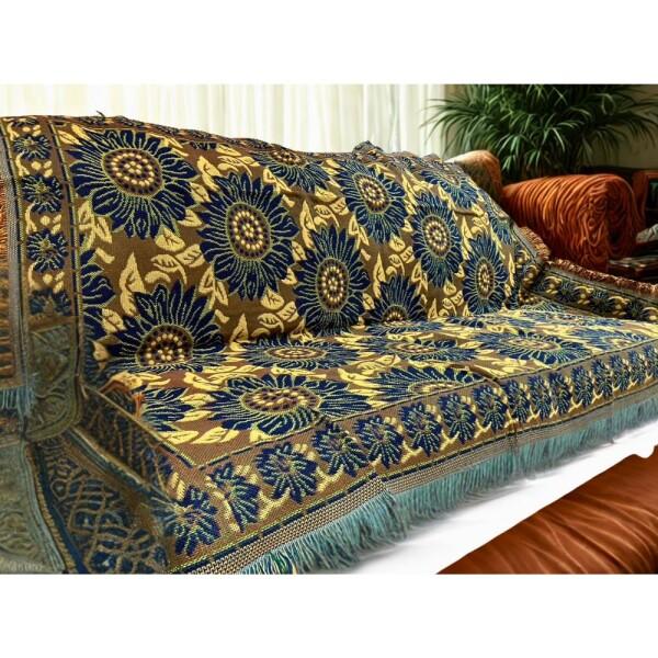 Tropchou 欧風 ソファカバー テーブルクロス ベッド コットン素材 ブランケット リバーシブル (ひまわり柄)商品コード：55080939126型番：T20250803サイズ：中カラー：ひまわり柄【多用途で自由自在に使えるマルチカバ...