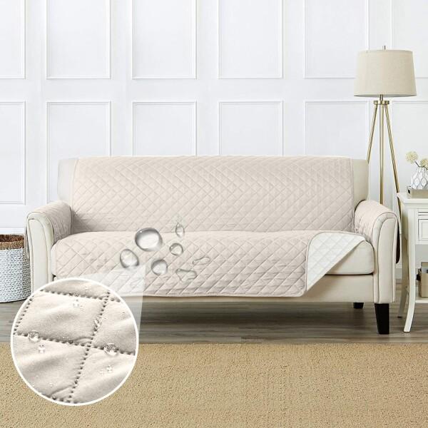 Dnzzs ソファーカバー 2人掛け 撥水加工 「飲み物のこぼしも心配なし」 丸洗い可能 ソファカバー 防虫・防ダニ・抗菌・防カビ加工 マルチカバー 傷防止 犬猫対策 防汚 カバー 四季適用(ホワイト・2人掛け)商品コード：55080939...