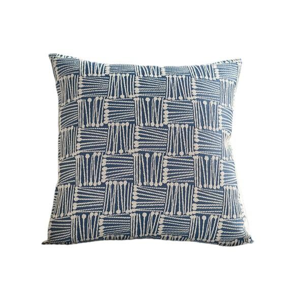 Eclairage クッションカバー 45cm×45cm 北欧 ノルディック レトロ ジャガード シンプル モダンデザイン 幾何学模様 ソファー 抱き枕 装飾枕カバー リビングクッションカバー 4色 (ブルー)商品コード：550809398...