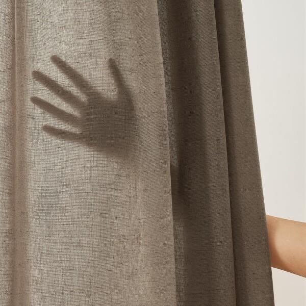 Topfinel レースカーテン リネン風 透けない 198cm丈 2枚組 麻色 カーテン レース 外から見えにくい 遮像 UVカット 半遮光 断熱 保温 省工ネ 通気 洗える フック付き商品コード：55080941590型番：CL217H...