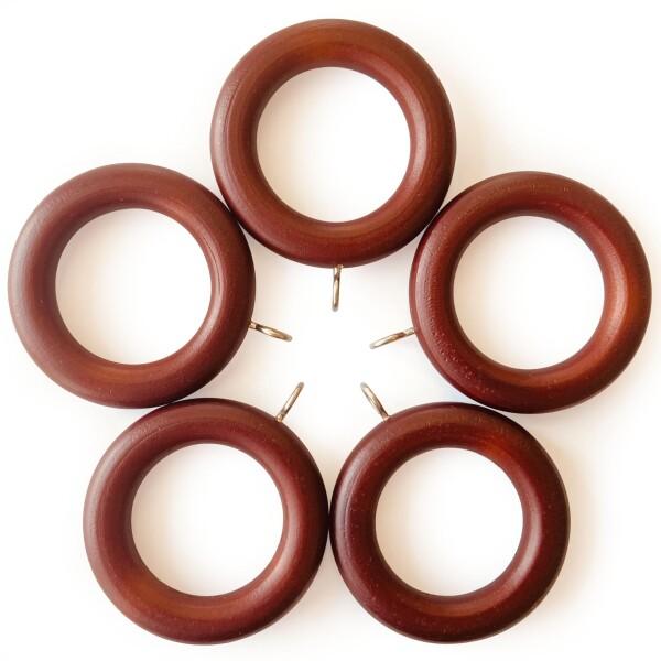 木製, カーテンリング, ウォルナット, 5個セット, 外径56mm, 内径35mm, 天然木商品コード：55080942959型番：REKXR01080-Aサイズ：56mm×56mm×10mmカラー：ウォルナットセット構成:天然木製カーテ...