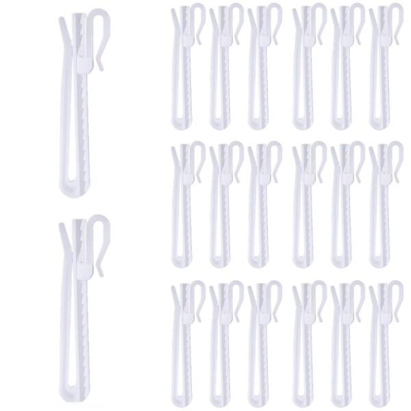 aninako カーテンフック 20個セット アジャスター付き プラスチック 後入れ式 カーテンレール対応 8.5cm/10cm 長さ 耐久性 すべりやすいランナー カーテン留め用 薄型/厚手 取り付け簡単 リビング/寝室用 (20個入り-...