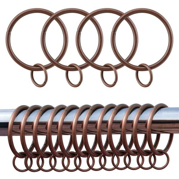 INCREWAYカーテンリング、38mm内径ラウンドカーテンリングフックピン、16個入、レッドブロンズ商品コード：55080942974型番：INC-HW05-038カラー：レッドブロンズデザイン:パネルピンフック用の可動ループアイレット付...
