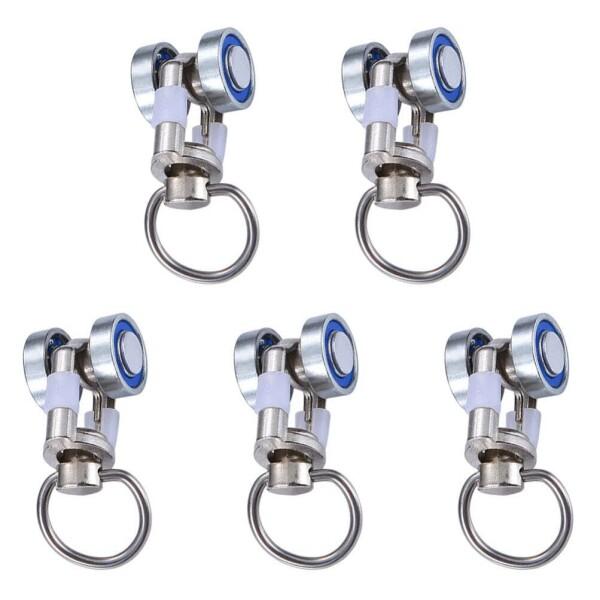 MAGICLULU カーテントラックローラー 5個セット メタル製 カーテンレール用プーリー 滑らかなスライドと安定性 カーテンアクセサリー商品コード：55080942993型番：57QD8YKC0902DFEEOAOIPRサイズ：4.10...