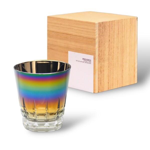 「宇宙開発技術」×「職人の手仕事」商品コード：55080944254カラー：光彩[公式]PROGRESS(プログレス)日本製 宇宙開発技術と職人の手仕事生まれのチタングラス 光芒:色彩 315ml 国産桐箱入り チタン クリスタルガラス ロ...