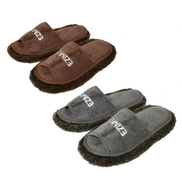 (Onmygogo) 女性用モップスリッパ、レディースマイクロファイバー床掃除スリッパ 柔らかく快適 家のスリッパ (2paris,Grey+Coffee)商品コード：55080945075型番：FCS-MLR-gry-cfサイズ：24.0...