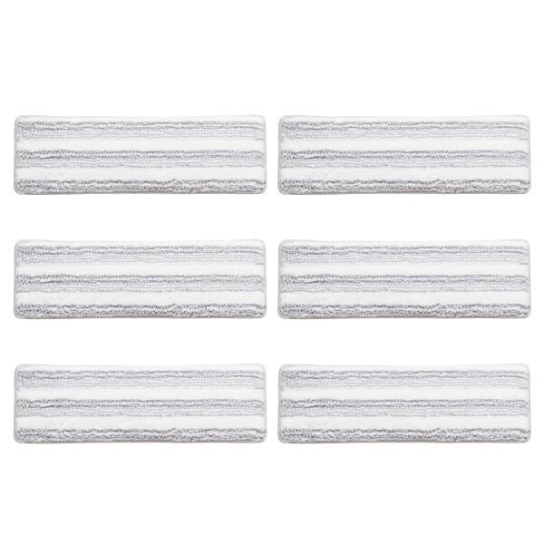 GIANTEX 交換パッド 6枚セット 長さ35.5 x 幅11 cm マイクロファイバー製 モップ用スペア 雑巾 取替えクロス フロアモップのパッド 替えパッド 乾湿両用 水拭き 手洗い＆洗濯機対応 (交換パッド 6枚セット)商品コード：...