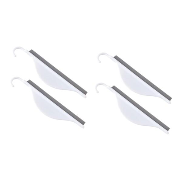 FRCOLOR シリコンガラスクリーナー 4個セット 浴室鏡の水垢取り用 ワイパー 窓ガラス掃除用 スクイジー 防水再利用可能 フック付き 壁掛け収納可能商品コード：55080945119型番：1サイズ：20x2cmx2pcsカラー：アソー...