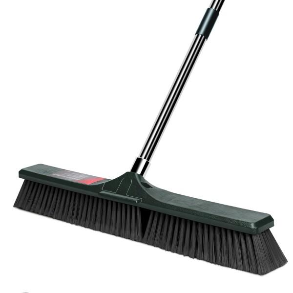 ZNM デッキブラシ 60cm大幅ヘッド 業務用 掃除ほうき タイトブラシ毛 長さ調節可能 109cm-142cm 屋外 庭園 ベランダ 工場 掃除ブラシ ブラック イェロー 青い オレンジ ダークグリーン商品コード：55080945197...
