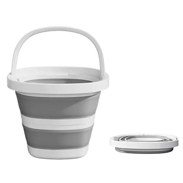 HAUUFENN 折りたたみ バケツ 5L 折りたたみバケツ シリコン製 バケツ 折りたたみ 折りたたみばけつ 四角形 多機能 厚手 大容量 家庭用 アウトドア 洗車 釣り キャンプ 灰色商品コード：55080945654型番：HAUUFE...