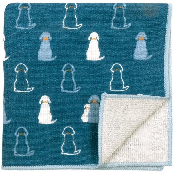 濱文様 和たおるセミウォッシュ（タオルハンカチ） おすわりわんこ グレー商品コード：55080982739型番：17885サイズ：ワンサイズカラー：ブルー素材:綿100% (表:ガーゼ+裏:パイル二重織)サイズ:25cm×25cm日本製やわ...