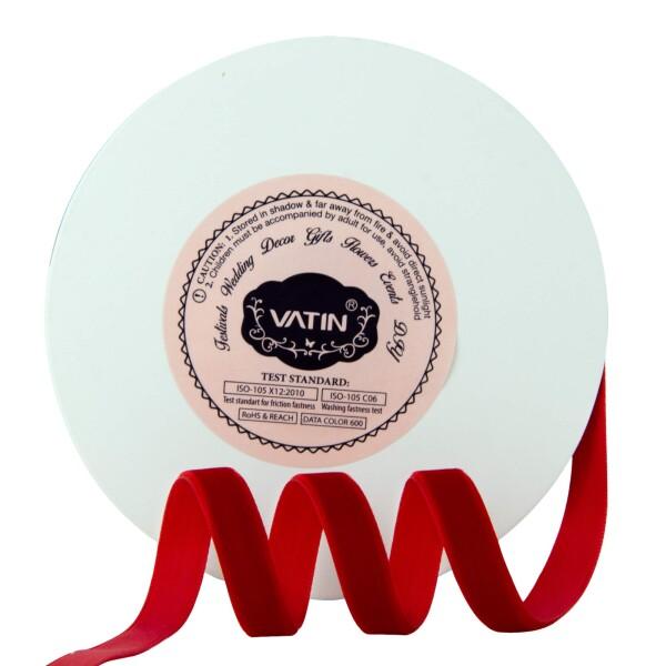VATIN レッド ベルベットリボン ポリエステル 10mm X 9m（10ヤード）プレミアムプラッシュベルベットリボン ギフト包装 花束 リースデコレーション ボウメイキング用商品コード：55081022749型番：3DB-SJ09-1-...