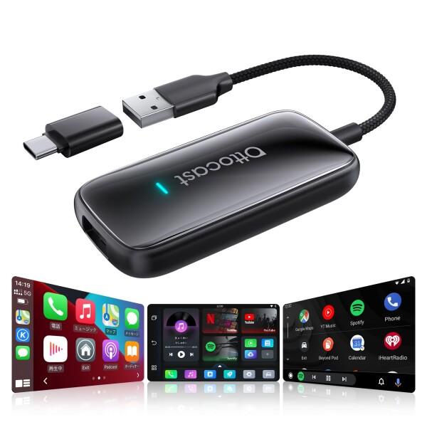 公式オットキャスト 2025新型 Play2Video Ultra Ottostar 人気アプリTVer/YouTube/Netflix/Prime Videoが視聴可能 ワイヤレスCarPlay/Android Auto対応 多機能ai ...