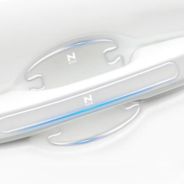 N-ONE対応ドアハンドルカバー 透明プロテクター 表面仕上げ 傷・汚れ防止 車用保護パーツ 防水デカールステッカー 専用エンブレム付き 簡単DIY取り付け 8個セット商品コード：55081026109型番：TW-CheMenFZT-N-O...