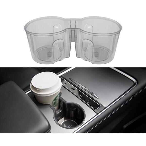 SOULWIT センターコンソール カップホルダー インサート for Tesla Model 3/Model3(2017-2023), Model Y(2019-2025) インサート スロット スリップ リミットクリップ, for テス...