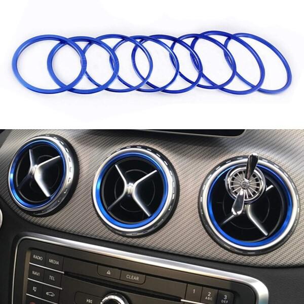 Eaglerich 8個装飾通気口エアコンの吹き出し口トリムCompatible forベンツ Eクラス W213 E200 300L 2016-2017インテリアキット トリム ステッカー カーアクセサリー ファッションアクセサリー商品コ...