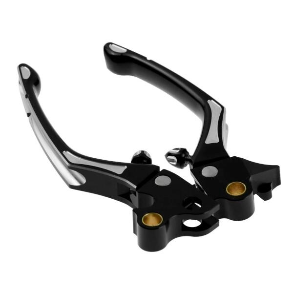 HDBUBALUS オートバイ ブレーキレバークラッチ ハーレー用 ブレーキレバー 6段階調整 左右セットHarley SFTL DYNA FL XL用商品コード：55081091210型番：JPGP000102カラー：ブラック1.【耐久性...