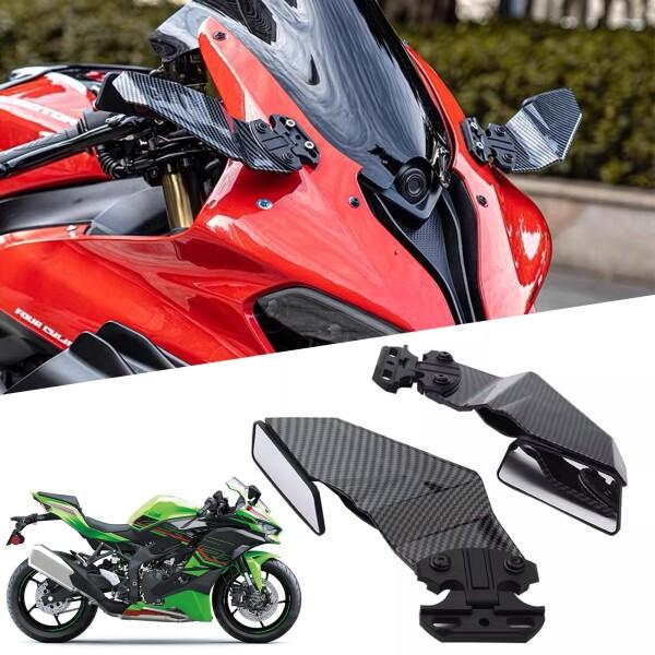 XINMOZR For Z.X4R Z.X-4R Z.X4RR Z.X25R Z.X-25R 2022-2025 風翼バックミラーオートバイミラーオートバイ翼ミラー (炭素繊維パターン)商品コード：55081094879型番：XINMOZR...