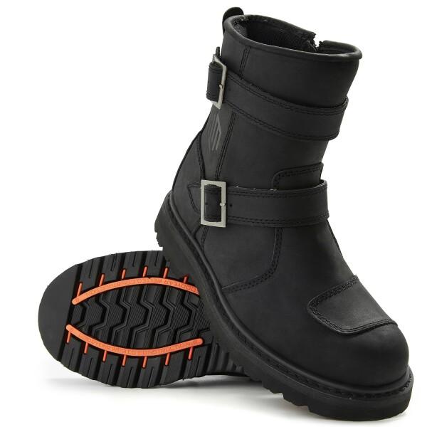 (ILM) バイク ブーツ 本革（牛革） メンズ バイク シューズ アウトドア オートバイ ツーリング ライディングブーツ 保護ブーツ 耐磨耗 通気性 滑り止め プロテクト 着脱便利 オシャレ 春夏秋 （ブラック）商品コード：5508109...