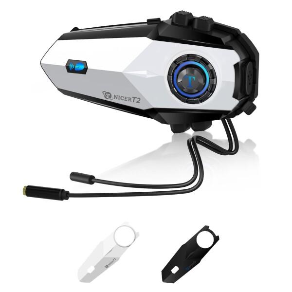 TNICER 2025 バイク インカム T2 Bluetooth5.2 インカムバイク用通信機器 6人同時通話 ワンクリックで自動ペアリング 25時間連続使用 通信距離1000m 自動通信回復 日本語音声ガイダンス 他ブランドのインカムと...