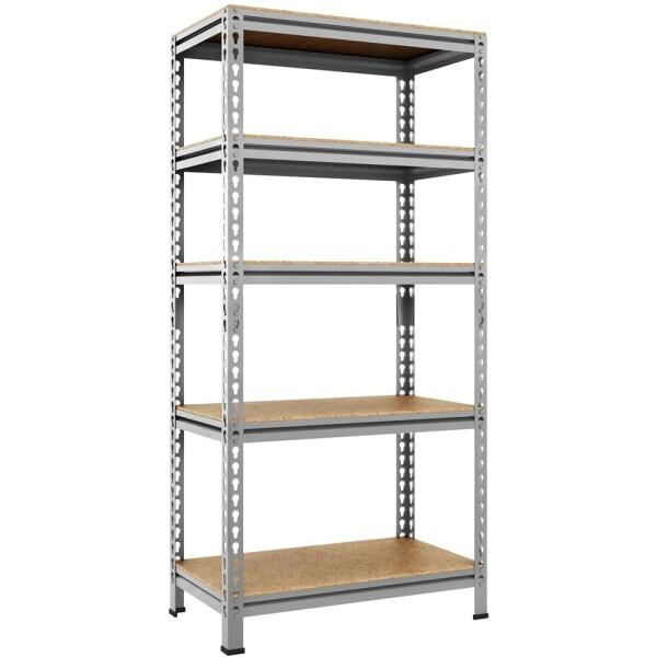 Yaheetech スチールラック キッチンラック 70x30x150cm メタルラック 5段 幅70 奥行き30 高さ150 オープンシェルフ 高さ150 棚当たり耐荷重130kg 高さ調整可能 自由に組み合わせ ネジなし 収納棚 ステン...