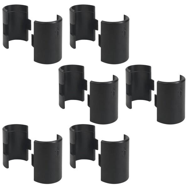 オーディオファン メタルラック 棚板 固定部品 12個入り (6組) 黒 取付部品 ポール径22mm用 プラスチックマテリアル ファッションデザイン メタルラック用パーツ スチールラ ック用 スリーブ ポール径22mm 6組 計12個商品コ...