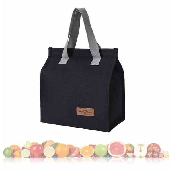 弁当袋 ランチバッグ お弁当袋 大容量 持ち運びやすい 保温 冷たい飲み物 温かい飲み物 防水性 ポータブル 学校への帰還 教室用 学校 オフィス 通勤 男女兼用 (ブラック)商品コード：55081153428型番：WJ109サイズ：Fカラ...