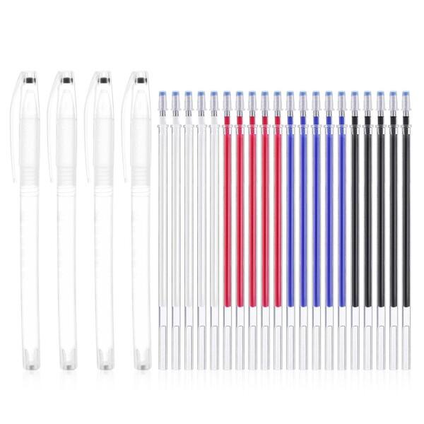 FamGift チャコペン 手芸 4色 20本セット 加熱式消去ペン 刺繍 裁縫用 家庭用 DIYクラフト 業務用 印付けツール 男女兼用 白 黒 赤 青各5本+替芯 軸4枚付き商品コード：55081153730型番：FamGiftサイズ：...