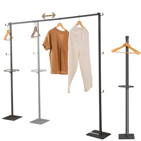 LORAK 伸縮式物干しスタンド 約W92〜163.5×D25×H160cm 折り畳み 室内物干し 横棒の長さ調節可能 9kgの重さ ハンガーラック 物干し竿 部屋干しラック 洗濯物干し コンパクトに収納 組み立て簡単 鉄細工 LR-LYJ...
