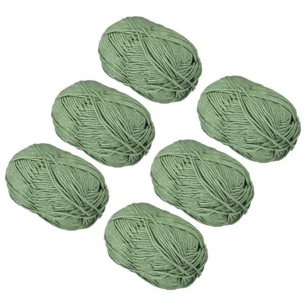 METALLIXITY アクリル糸（50g/1.76oz）6個セット アクリルソフトクロシェ糸 編み物やクロシェのDIYクラフトプロジェクト用 オリーブ緑商品コード：55081181782型番：mtf240226xt000130jp適用:こ...