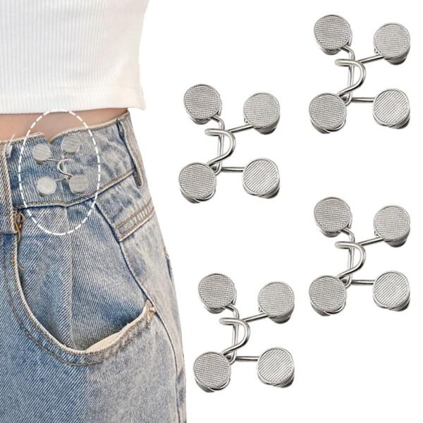 GEJ-Tech ウエスト調整ボタン デニム ジーンズ ピン 4個セット 白 ゴールド ホック アジャスター (シルバー,4個セット)商品コード：55081182448型番：HA-1-87-50217-SI-4サイズ：4個セットカラー：シル...