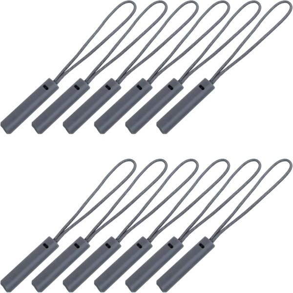 ZUOZ ジッパープル ジッパータブ ファスナー 小型 取っ手 携帯電話 ストラップ 紐 細い コード ジッパータグ 持ち手 プルコード 財布 リュック 引き手 棒型 12本 ダークグレー商品コード：55081183548型番：STDG12...