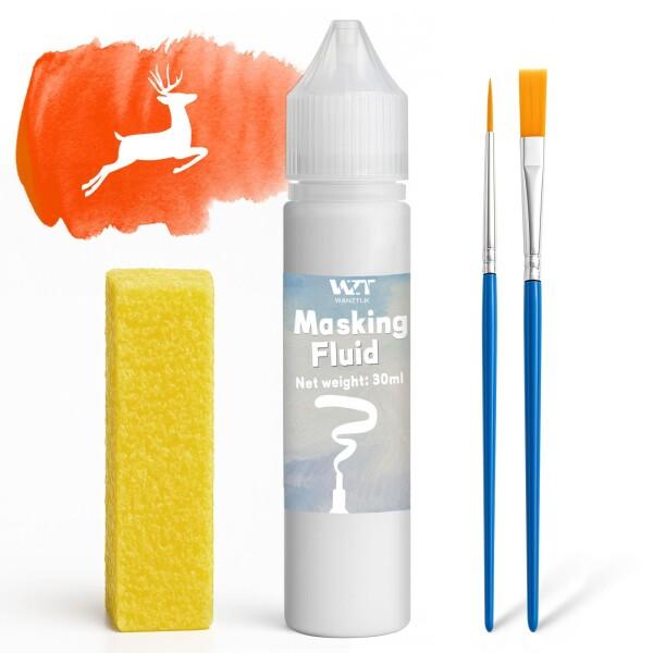 WAN2TLK 水彩マスキングフルード 30ml ペンブラシ 2 本付き + 消しゴム付き 水墨画・水彩画・ガッシュ画用 アート・クラフト用品商品コード：55081186594型番：YA-USGY-1791カラー：白水彩画用マスキング液:広...