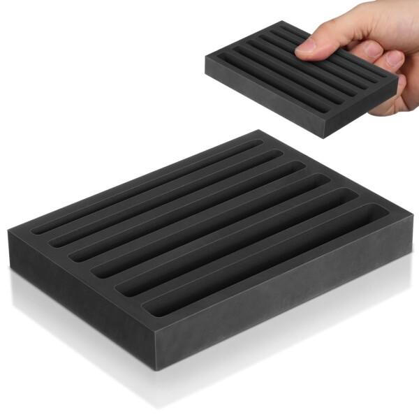 VILLCASE グラファイトインゴットモールド インゴット鋳造金型 金銀銅溶解用 熱安定性 黒鉛るつぼ 多機能精錬工具商品コード：55081187593型番：1サイズ：11.00X8.00X1.50CMカラー：ブラック【優れた熱安定性と多...