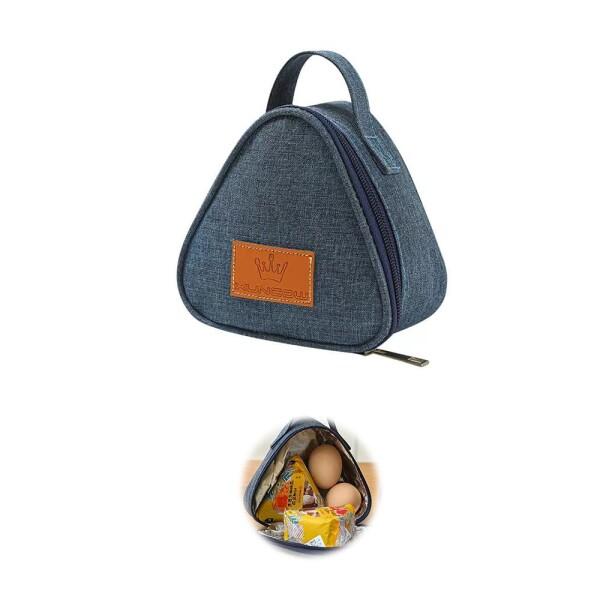 Kelain 保温袋 おにぎり型 弁当箱 おにぎりポーチ 断熱アルミ箔 防水 軽量 三角弁当袋 朝食/昼食/仕事/学校/出張/ピクニック/旅行する コンパクト 手提げ ミニ 弁当 ミニ保冷バッグ 約13.5x7x13cm商品コード：5508...