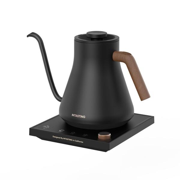 intasting 電気ケトル コーヒー 1°C単位の精密調節 ドリップ コーヒーポット 細口ドリップ LED表示パネル 電気ポット ドリップ ポット 保温機能 空焚き防止 コンパクト0.9L 1200W クリスマス 新年 プレゼント用 (...