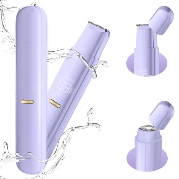 Hudifeni レディースシェーバー 電動シェーバー 女性 専用ボディケア 電気カミソリ 小型 USB充電式 低騒音 多機能 乾湿両用 お風呂剃り 軽量ポータブル 顔・脇・腕・足・産毛・背中・ビキニライン対応 全身使用 無痛 ムダ毛処理 ...