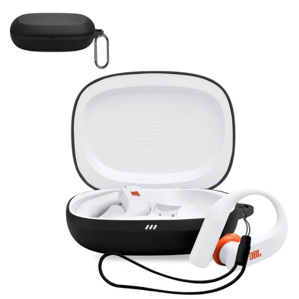 For JBL Endurance Peak 4 用 ケース カバー KONXISA JBL Endurance Peak 4 ワイヤレス集音器 ケース シリコン素材 耐衝撃 防水防塵 ウォッシャブル （カラビナ付き+ストラップ付き ） 着...