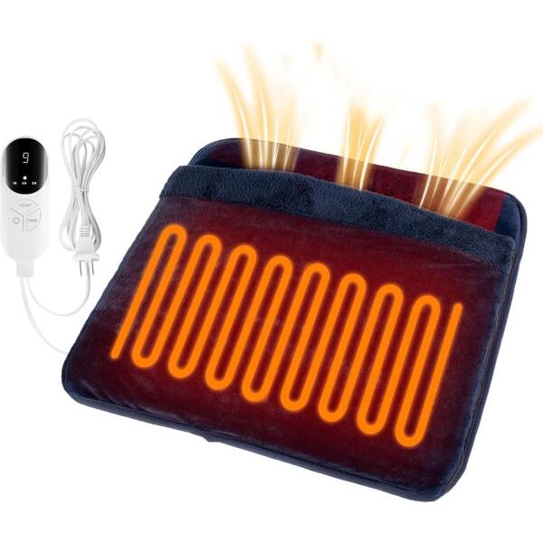 PUPDUMM 電気足温器 フットウォーマー  足元ヒーター ホットマット 速暖 柔らかフランネル 省エネ 抗菌 防臭 通気 丸洗い可 過熱保護 PSE認証 軽量 収納簡単 足元 あったかグッズ 冷え症対策 男女兼用 防寒グッズ 暖房器具 ...