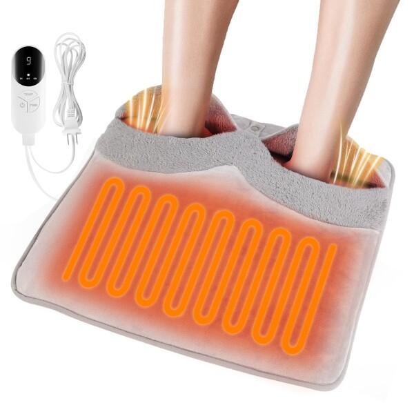 PUPDUMM 電気足温器 フットウォーマー  足元ヒーター ホットマット 速暖 柔らかフランネル 省エネ 抗菌 防臭 通気 丸洗い可 過熱保護 PSE認証 軽量 収納簡単 足元 あったかグッズ 冷え症対策 男女兼用 防寒グッズ 暖房器具 ...