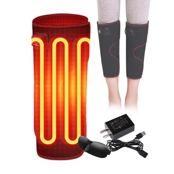 「70[度]・63[度]・56[度]の3段階温度調整」 MACOLAUDER ふくらはぎ用サポーター 1枚 電熱 電気 ベルト すねシェイパー 秋冬用 加熱 保温 左右すね通用 男女兼用 洗える フリーサイズ 4タイプ ブラック (ブラック...