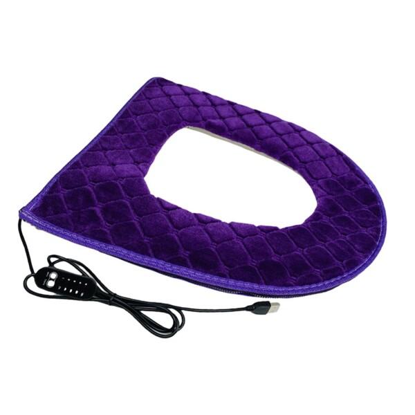 HANSHUMY 電熱便座カバー 35[度]〜55[度]の5階段温度 暖房便座カバー 2H〜8H定時 加熱トイレカバー 発熱便座シート 便座ヒーター ウォーマー USB給電 O型 V型 U型 厚手 ずれない 洗える商品コード：5508120...