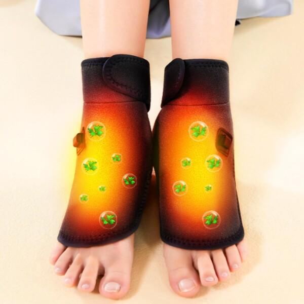 「45[度]-55[度]-65[度]発熱」 MACOLAUDER 電熱足の甲ベルト 薄手 足首サポーター 電気足温器 電熱足首パッド 関節熱敷 ホット足首ヒーター 足首ウォーマー USB給電 男女＆左右兼用 家庭用 オフィス商品コード：55...