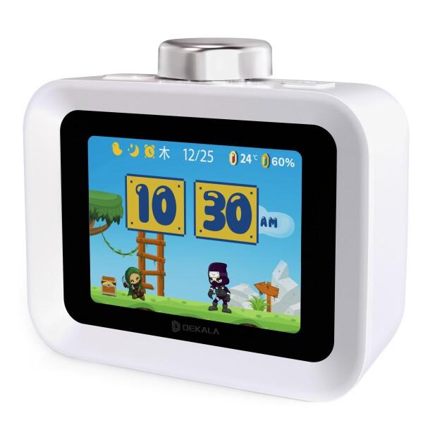 Dekala 目覚まし時計 大音量 置き時計 デジタル 4アラーム設定 2.8型カラーLCD 30種類のホワイトノイズ 操作が簡単 10段階音量調節・明るさ調節 温度表示 学生向け目覚まし時計・子供の新学期準備・おしゃれな学習用商品コード：...