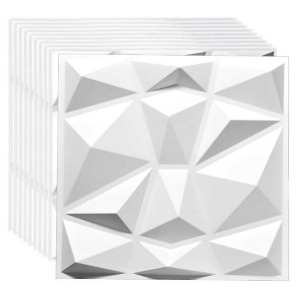 Anopono 3Dウォールパネル 壁装飾 軽量 防水 PVC 3D 立体 ボード DIY リビング 寝室 店舗 オフィス ホワイト 白 (32)商品コード：55081205657型番：QMC-389サイズ：30cm x 30cmカラー：ク...