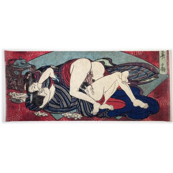 古今東西 浮世絵 春画手ぬく?い かんせん商品コード：55081208591型番：kansenサイズ：75cm x 35cmカラー：レッドMaterial : コットンTheme : シンプルTowel form type : washcloth