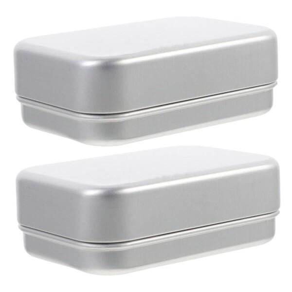 OUNONA 2個 石鹸箱 石鹸ボックス個セット ソープボックス個セット 固形ホルダー アルミケース シャワートレイ 金属皿 ソープディッシュ旅行 アルミニウム Silver商品コード：55081208711型番：1サイズ：10.00X7....
